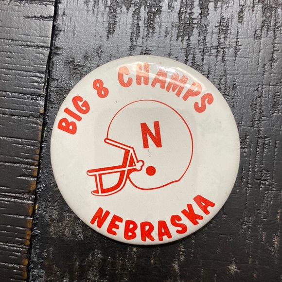 Other | Vintage Rare Nebraska Big 8 Football Champs Button | Poshmark